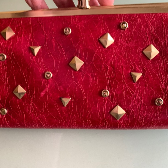 HOBO | Bags | Hobo The Original Gold Studded Red Lauren Wallet | Poshmark